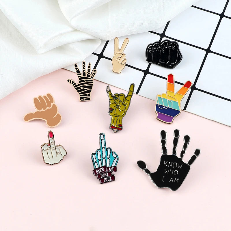 Punk Hand Metal Enamel Pin