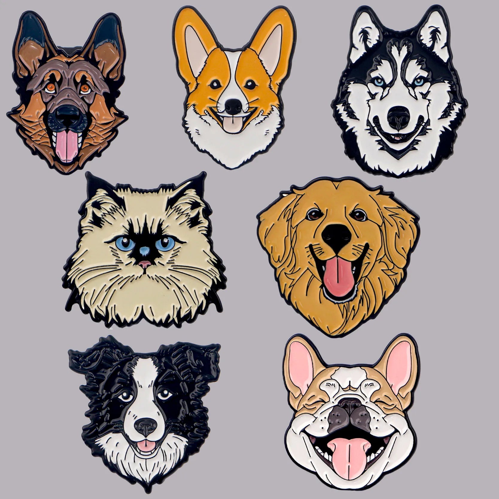 Cute Pets Enamel Pin