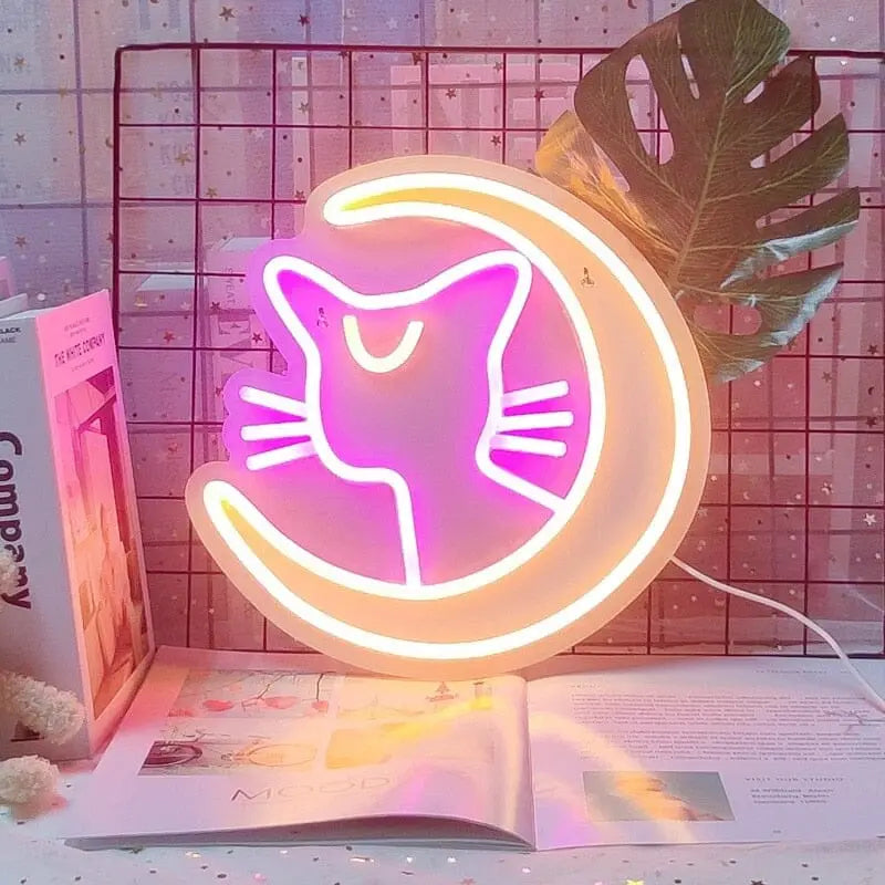 Sailor Moon Led Neon Setup Cozy Kawaii - Kawaii Side