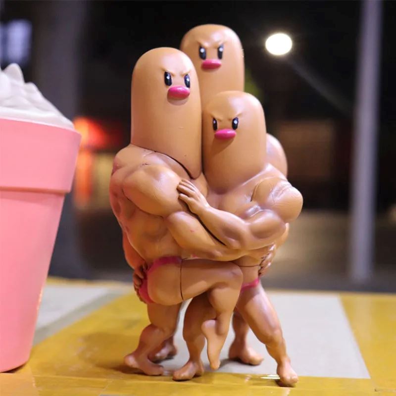 Dugtrio Bodybuilder Action Figure - Kawaii Side